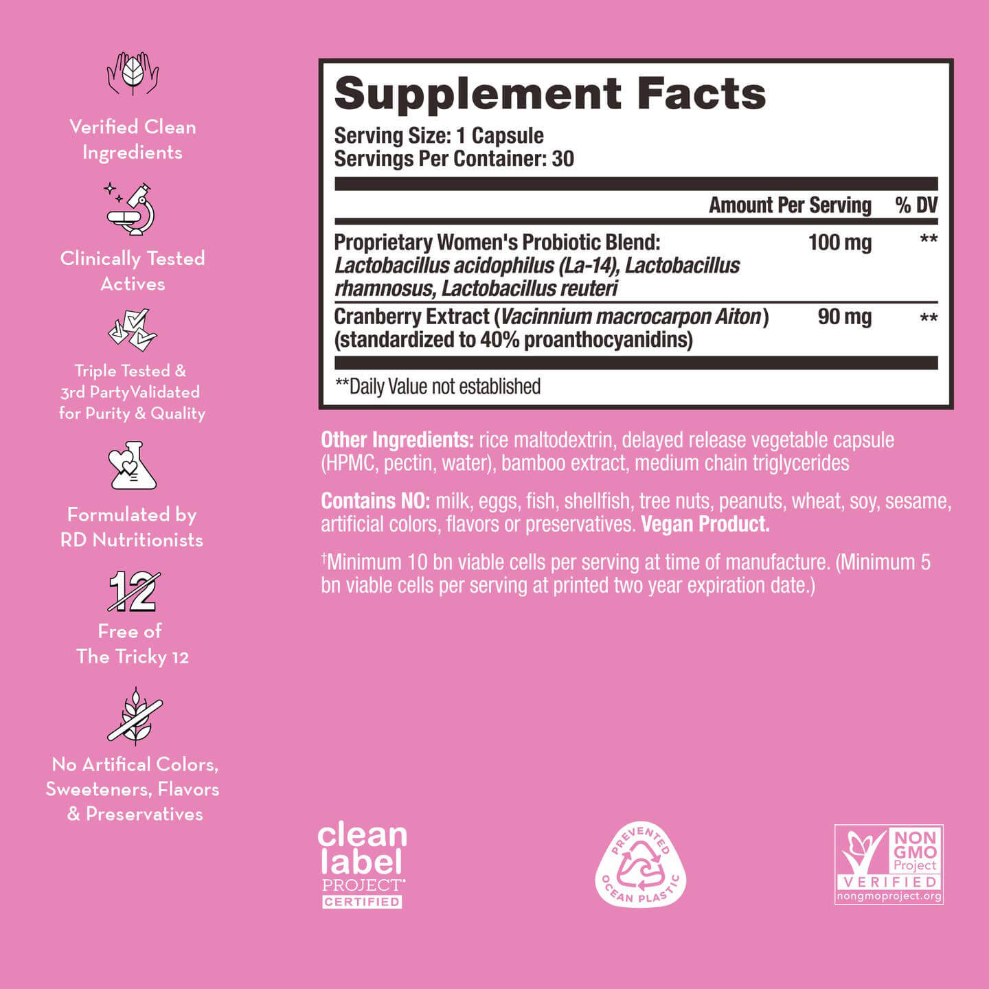 HUM Private Party Vaginal Probiotic Capsules For Ph Balance - Naturally ...