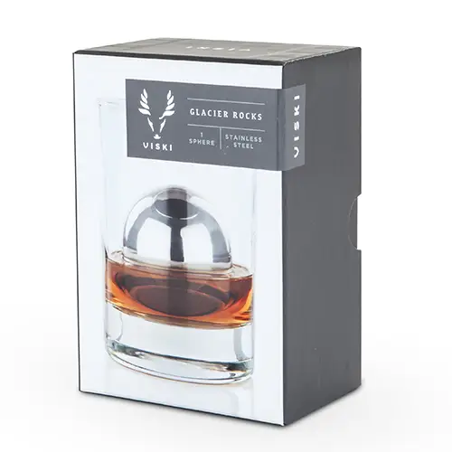 Glacier Rocks Large Stainless Steel Whiskey Ball - Naturally On Main