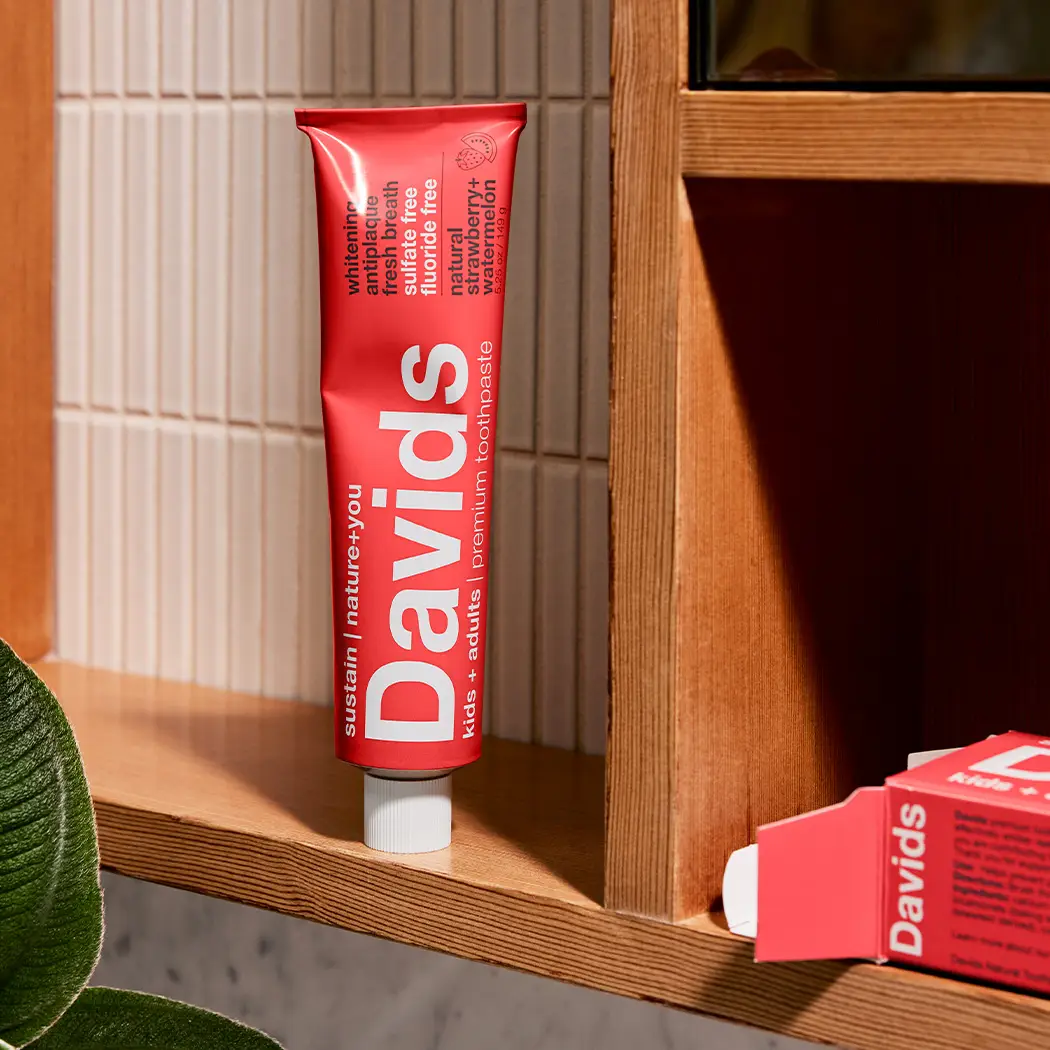 Davids Kids+Adults Premium Toothpaste/Strawberry Watermelon - Naturally ...