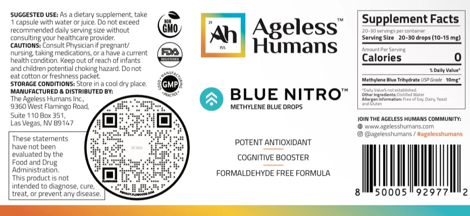 Blue Nitro®️ Methylene Blue 1% Drops - Naturally On Main
