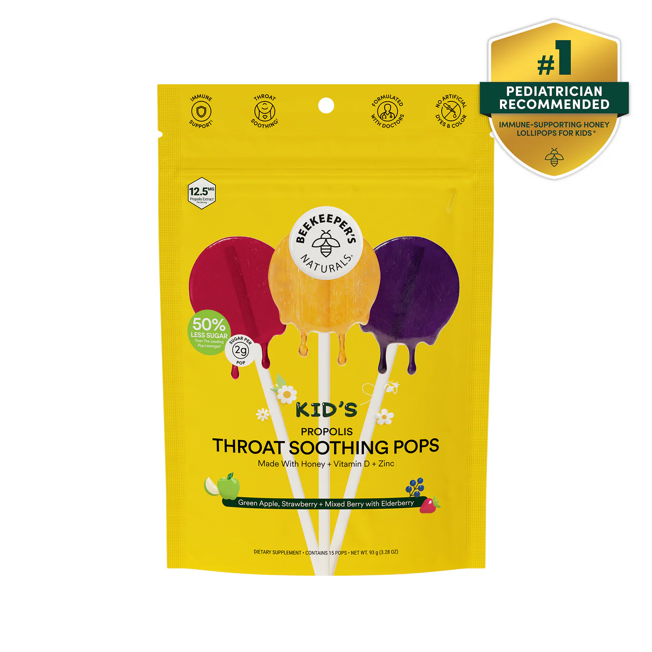 BeeKeeper's Naturals Kid’s Throat Soothing Lollipops - Naturally On Main
